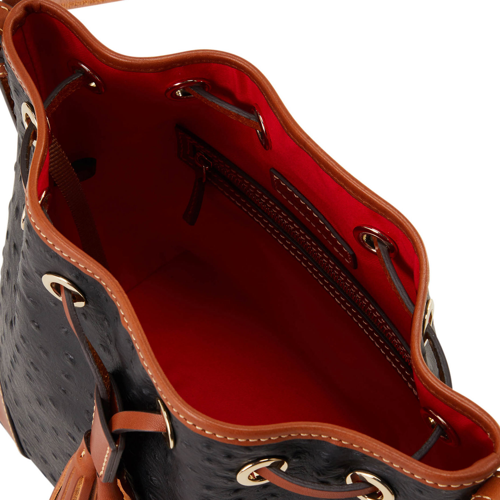 Dooney & Bourke Ostrich Crossbody Drawstring | eBay